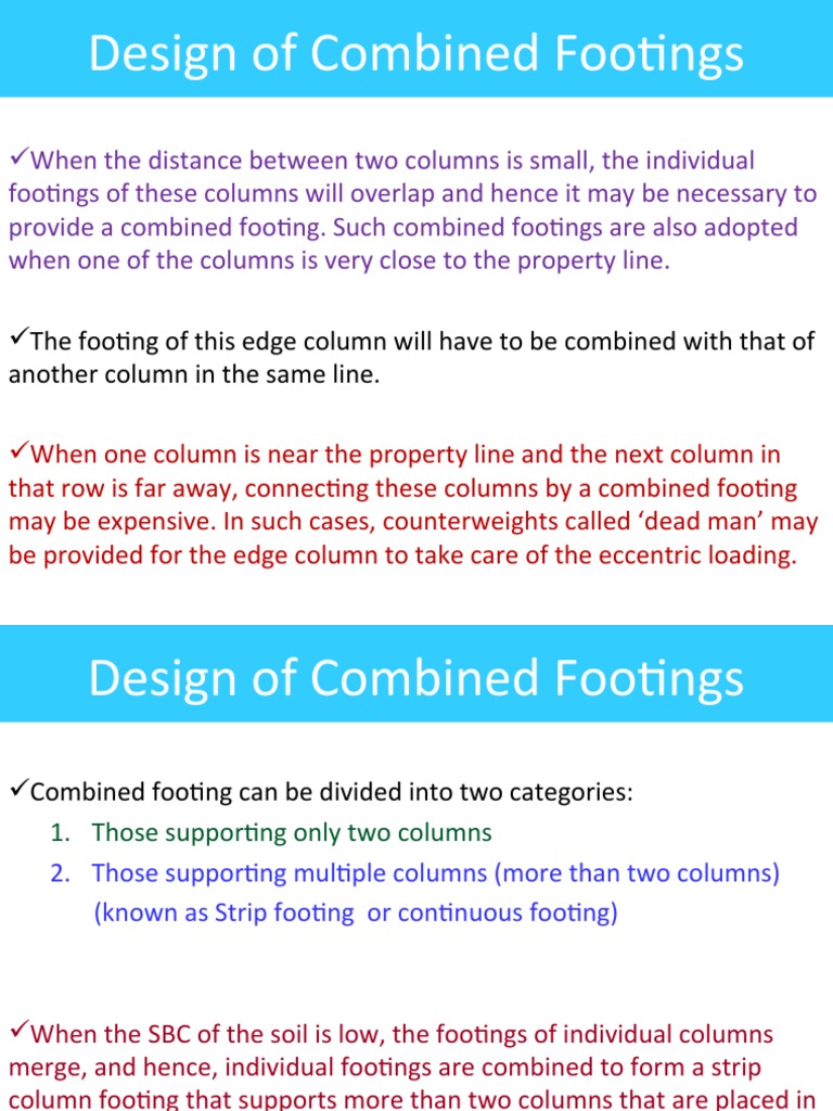 Combined Footing Design and Details | PDF | Bending | Beam (Structure)