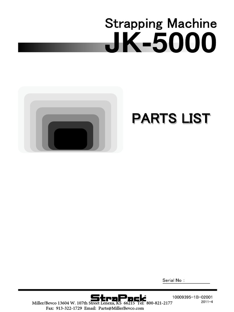 Strapack JK-5000 Parts List MB | PDF