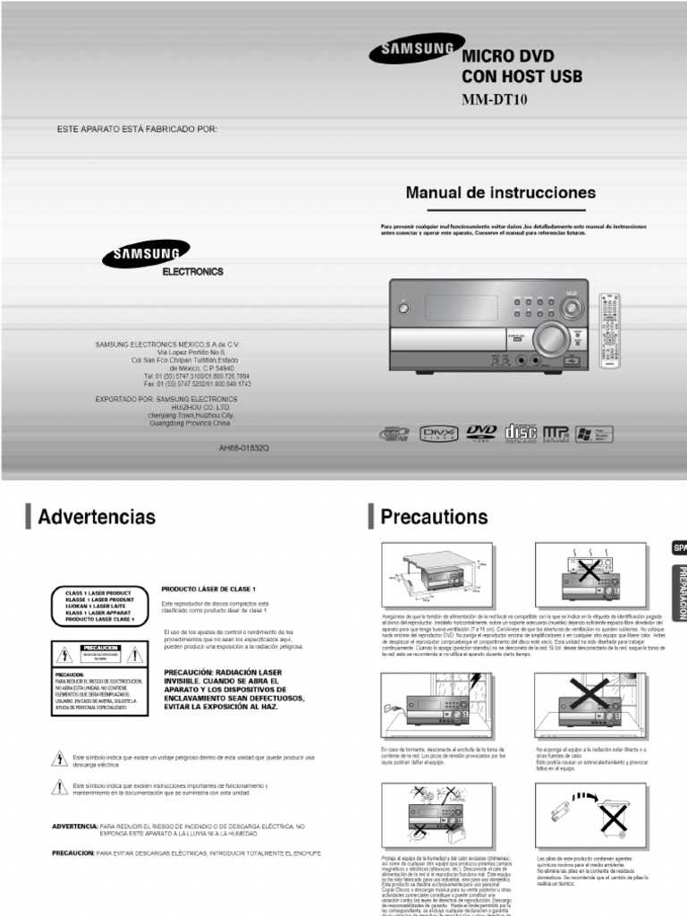 Samsung MM-DT10 User's Manual | PDF