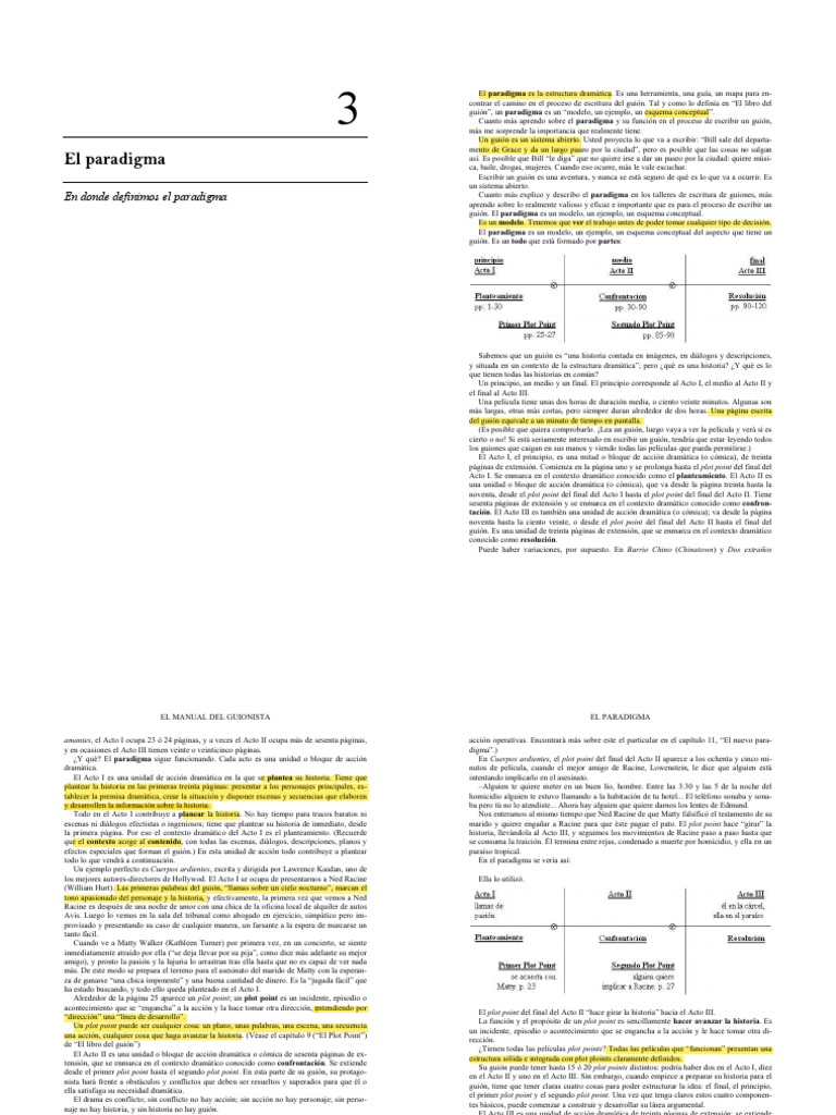 Syd Field - Paradigma de La Estructura de Un Guión | Descargar gratis ...