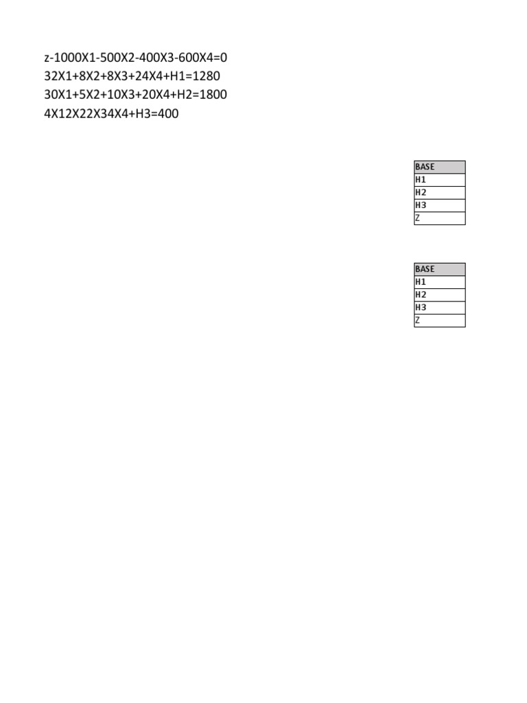 z-1000X1-500X2-400X3-600X4 0 32X1+8X2+8X3+24X4+H1 1280 30X1+5X2+10X3 ...