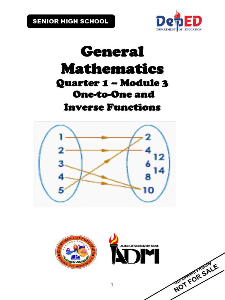 GenMath11 - Q1 - Mod3 - One To One and Inverse Function - v5 - Philip Magadanpdf | PDF ...