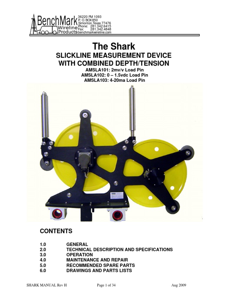 The Shark: Slickline Measurement Device With Combined Depth/Tension ...