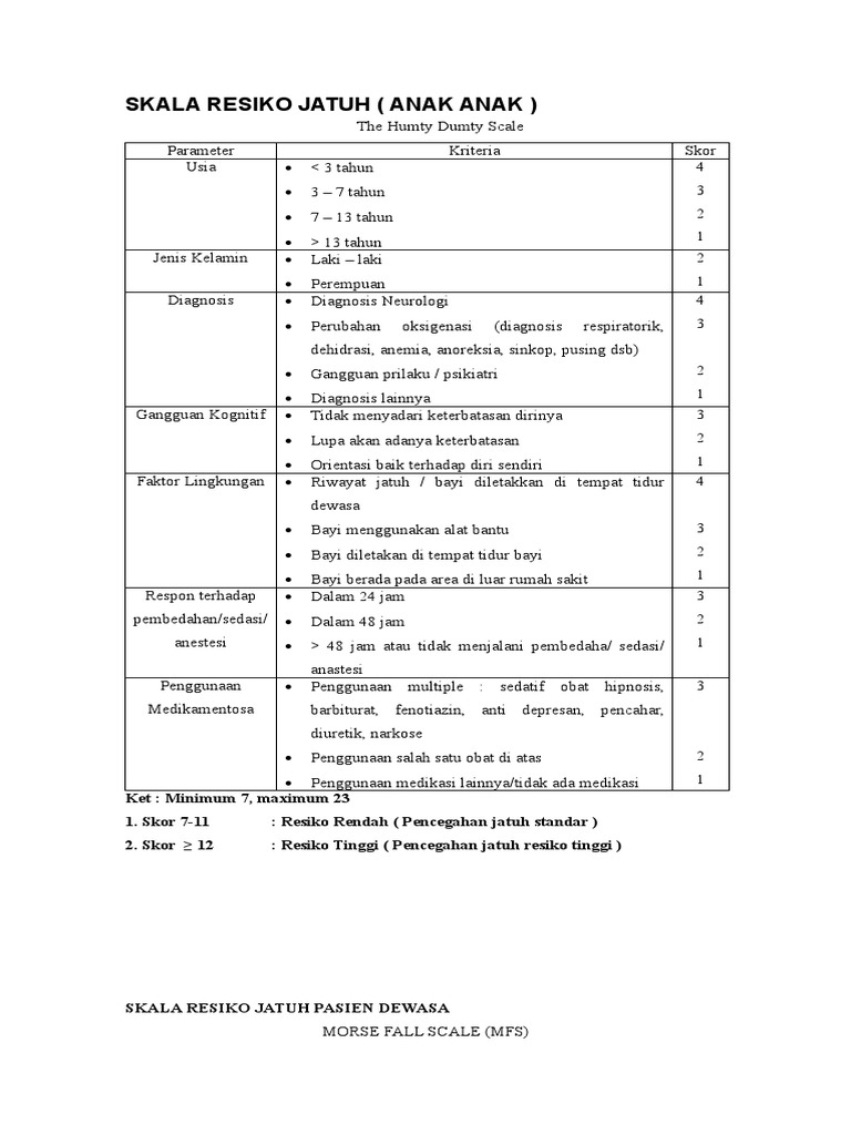 Skala Resiko Jatuh | PDF