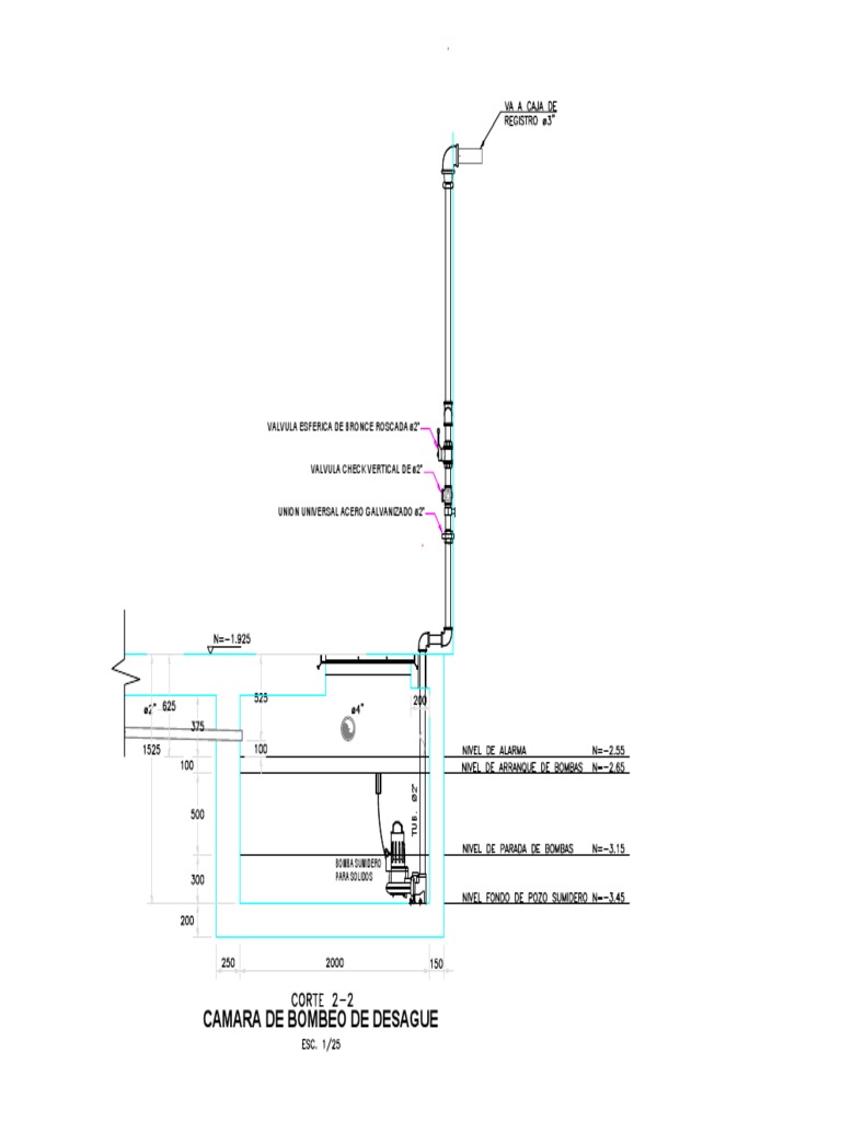Camara Bombeo de Desague | PDF