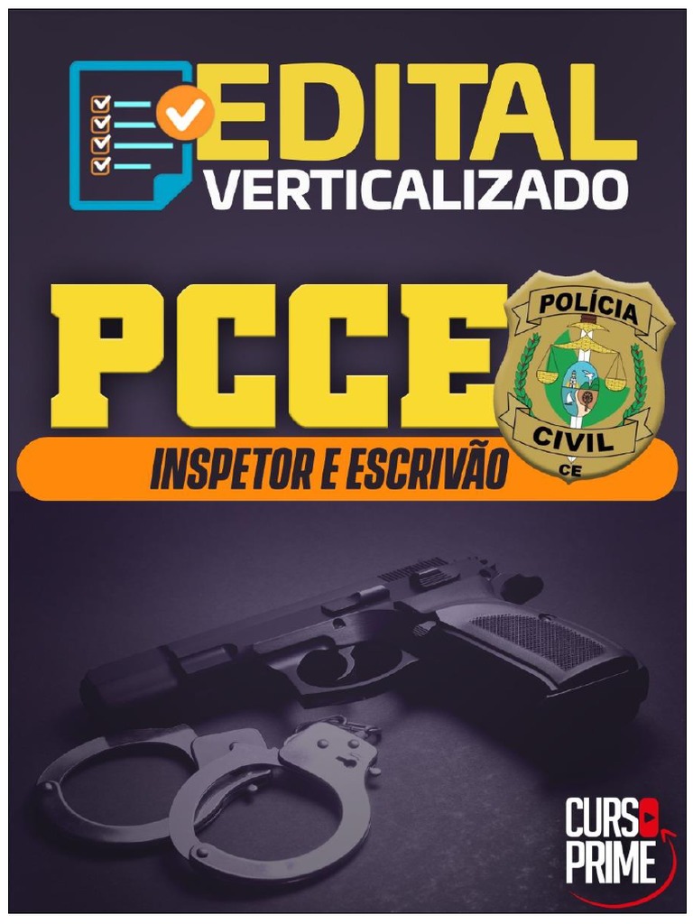 Edital Verticalizado PCCE - 2021 - Inspetor - e - Escrivo | PDF | Crimes | Crime e violência