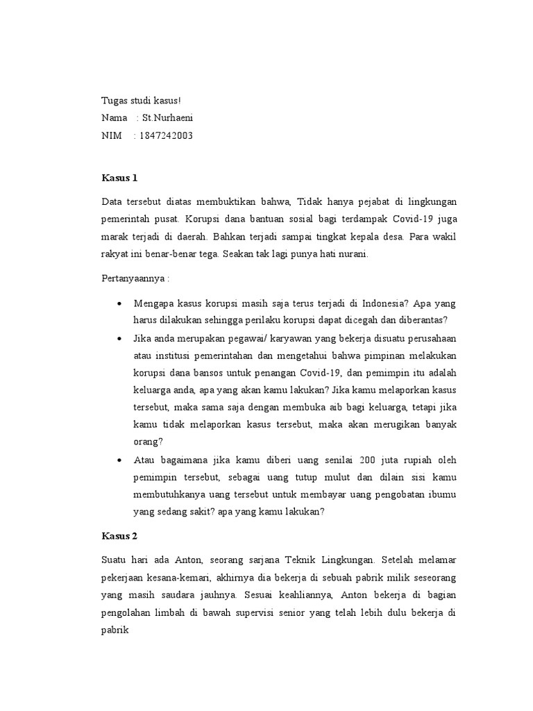 Tugas Studi Kasus | PDF
