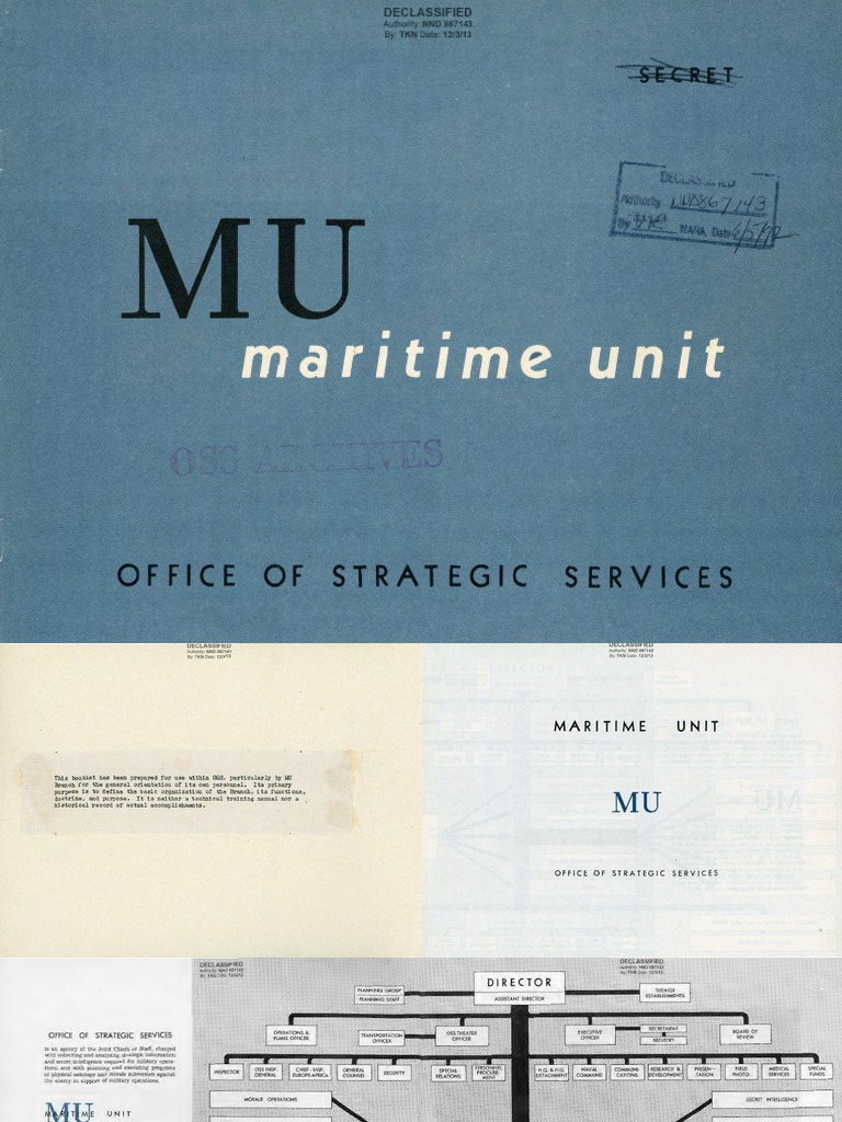 OSS Maritime Unit Overview | PDF | Office Of Strategic Services ...
