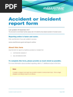 Marine Incident Report Form | PDF | Ships | Boats