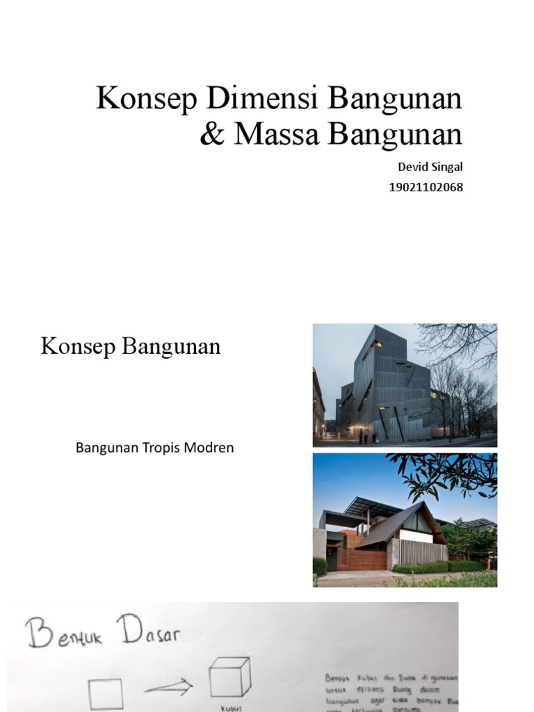 Konsep Dimensi Bangunan & Massa Bangunan Sekolah | PDF