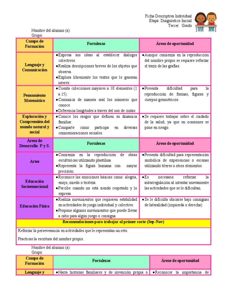 Ficha Descriptiva Tercer Grado Primaria Pdf Comunicación Las