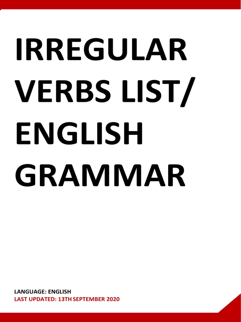InstaPDF - in List of Irregular Verbs 110 | PDF | Foreign Language ...