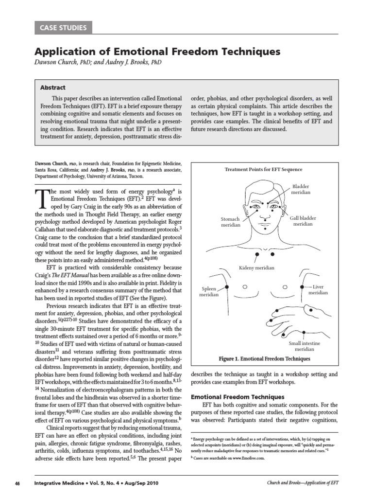 Application of EFT | PDF | Emotional Freedom Techniques | Psychotherapy