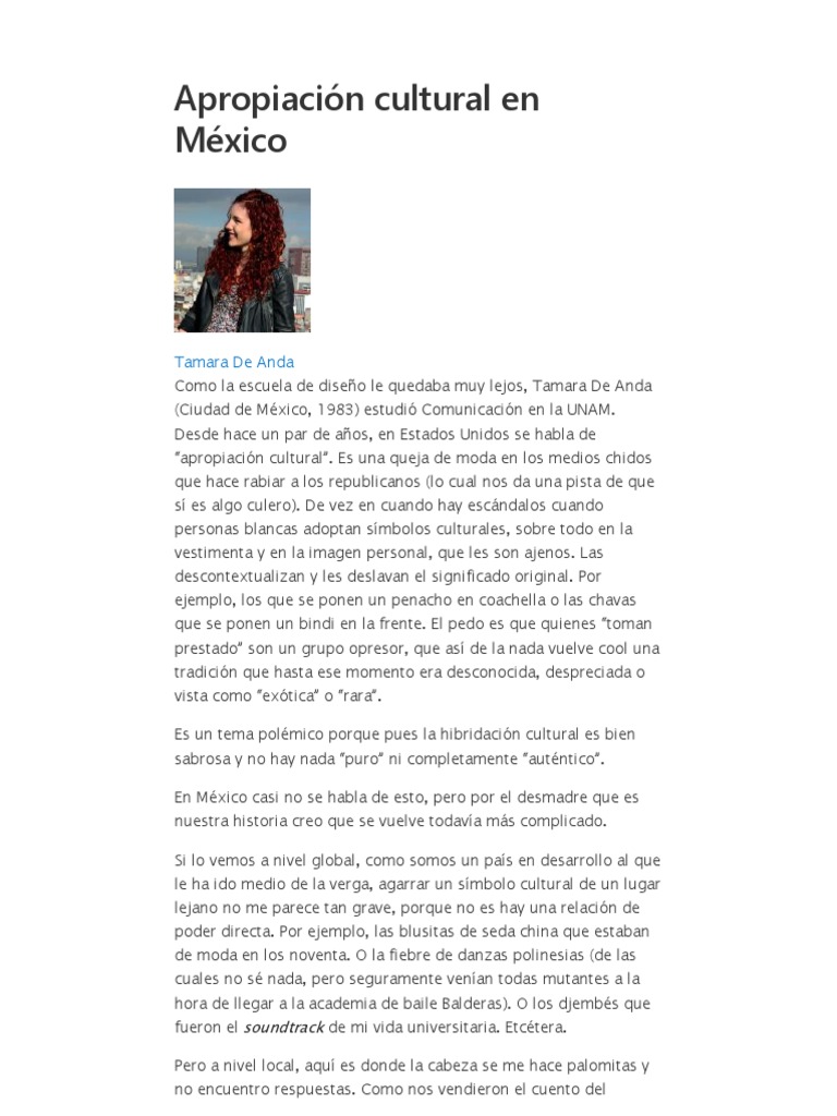 Apropiación cultural en México | PDF | México