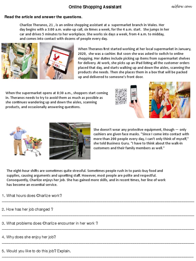 Online Shopping Assistant Role Overview | PDF | Supermarket | Online ...