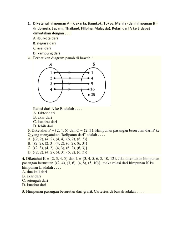 Fungsi Kelas 8 | PDF | Metode & Bahan Ajar | Sains & Matematika