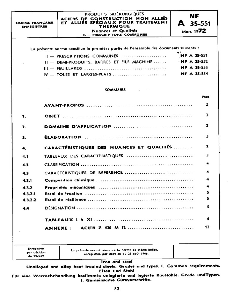 NF A 35-551 1972 | PDF