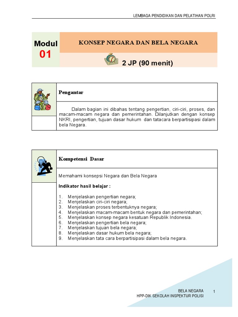 Modul 01 Bela Negara Sip 2016 | PDF