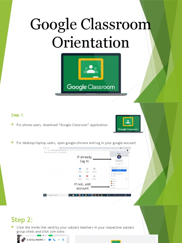 Google Classroom Orientation | PDF | Alphabet Inc. | Websites