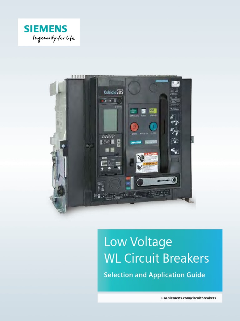 Low Voltage WL Circuit Breakers: Selection and Application Guide | PDF ...