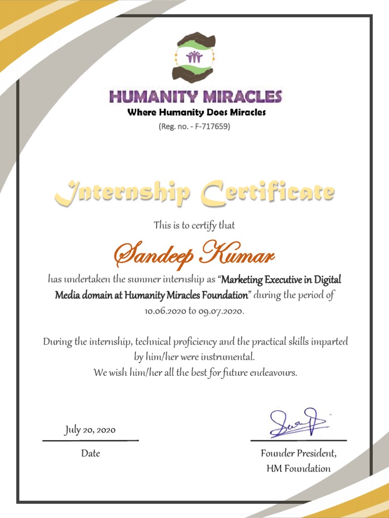 Internshipngocertificate | PDF | Communication | Behavior Modification