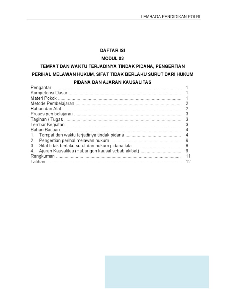 Daftar Isi MODUL BAB 3 | PDF