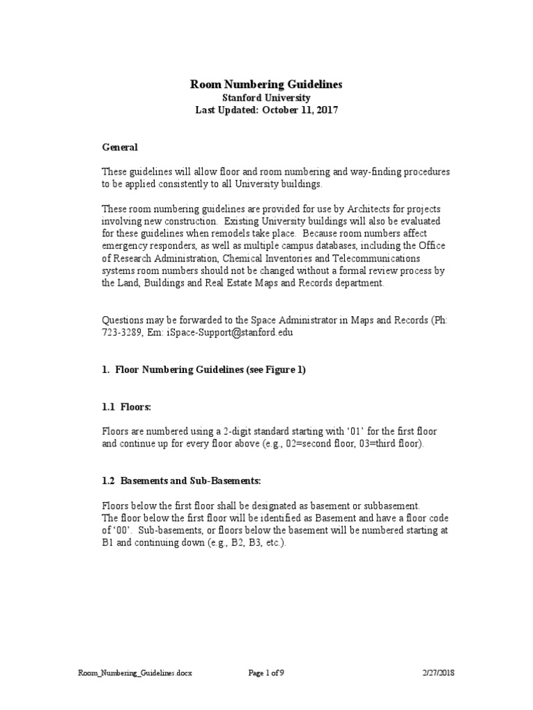 Architect Room Numbering Guide | PDF | Basement | Economic Sectors