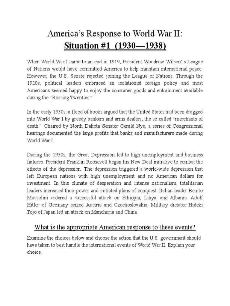 America's Response To World War II | Descargar gratis PDF | World War ...