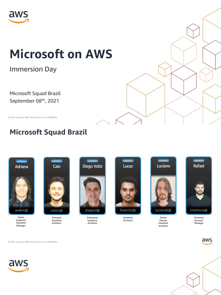 Microsoft On AWS Immersion | PDF | Amazon Web Services | Active Directory