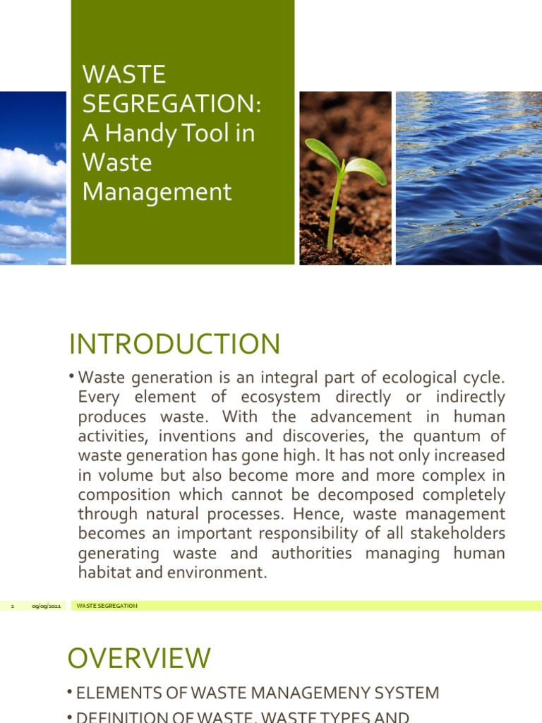 Waste Segregation: A Handy Tool in Waste Management | PDF | Waste ...