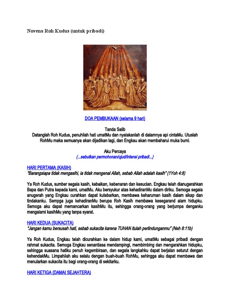 Novena Roh Kudus | PDF
