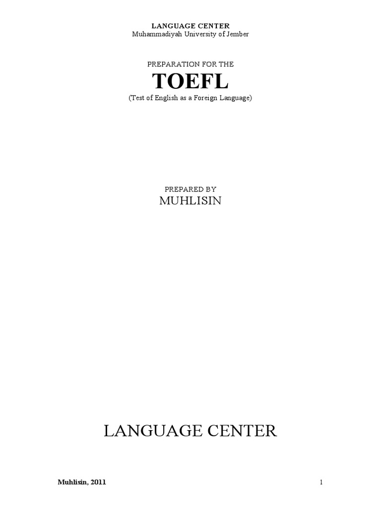 Preparation Guide For The TOEFL | PDF