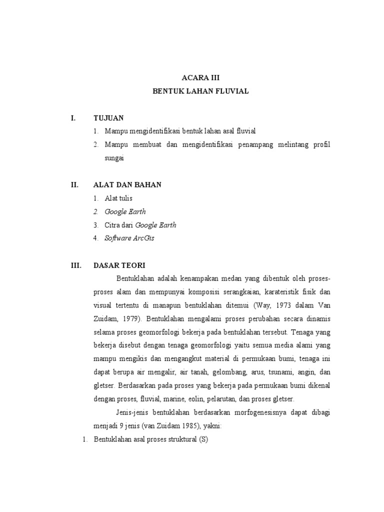 Modul SPG Acara 3 Fluvial-1 | PDF
