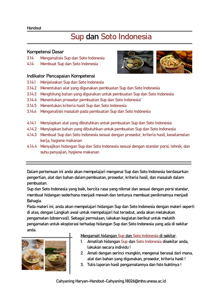 Handout Sup Dan Soto | PDF