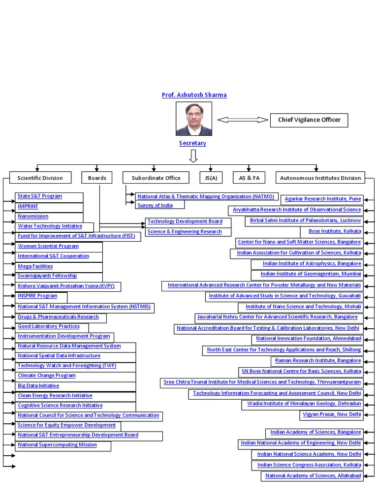 DST Org Chart 2019 0 | Descargar gratis PDF | Science | Kolkata