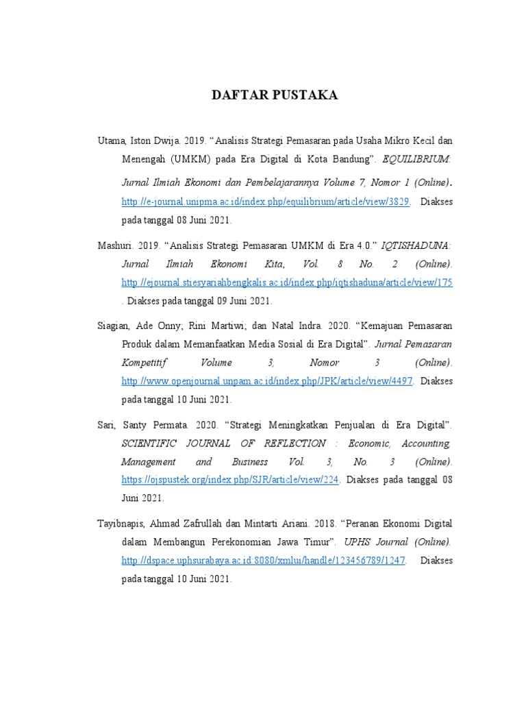 Daftar Pustaka PKM | PDF