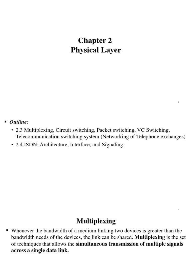 Chapter 2 - Physical Layer | PDF | Multiplexing | Computer Network