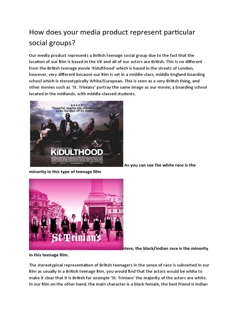 How Does Your Media Product Represent Particular Social Groups ...