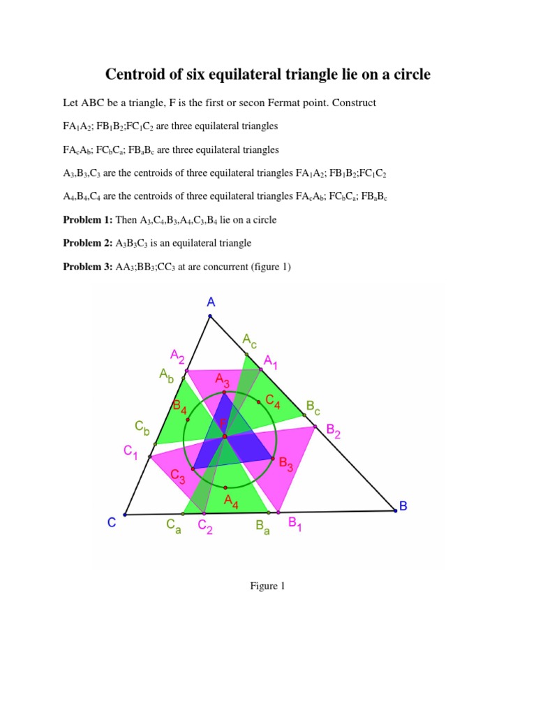 Centroid of Six Equilateral Triangle Lie On A Circle | PDF | Teaching ...