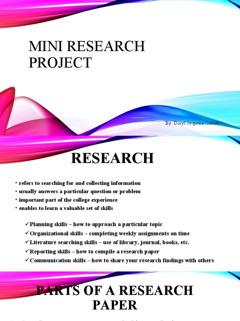 Mini Research Project | Download Free PDF | Survey Methodology | Citation