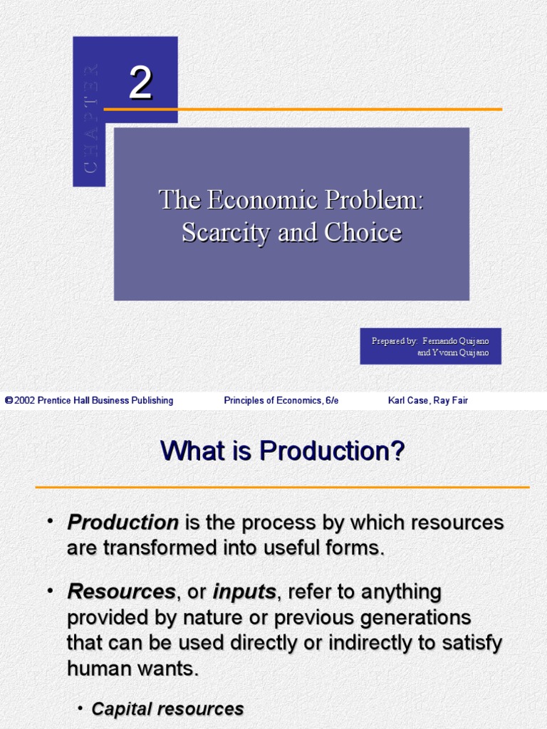 Ch02 - The Economics Problem Scarcity and Choice | PDF | Economics ...