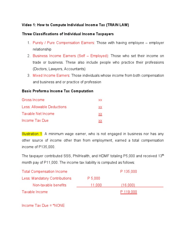 Taxation On Individuals | PDF | Income Tax | Taxes