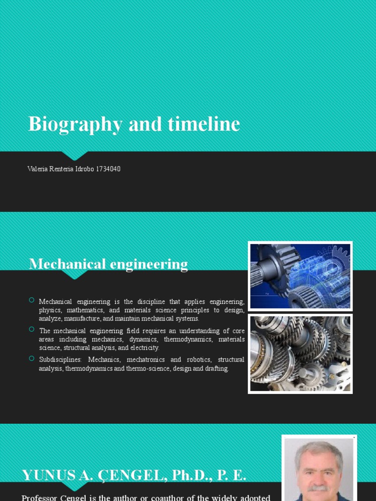 Biography and Timeline | PDF | Mechanical Engineering | Engineering