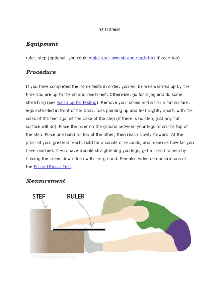 Equipment: Make Your Own Sit and Reach Box | PDF | Foot