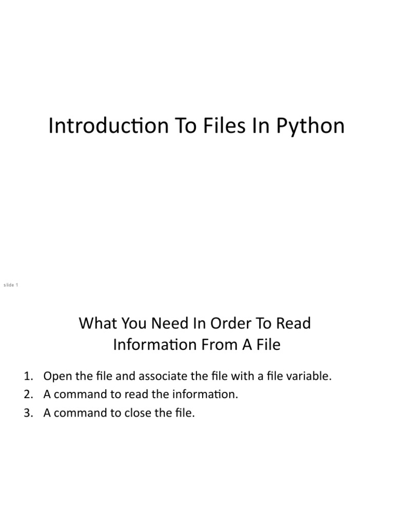Python File Handling | PDF | Computer File | Filename