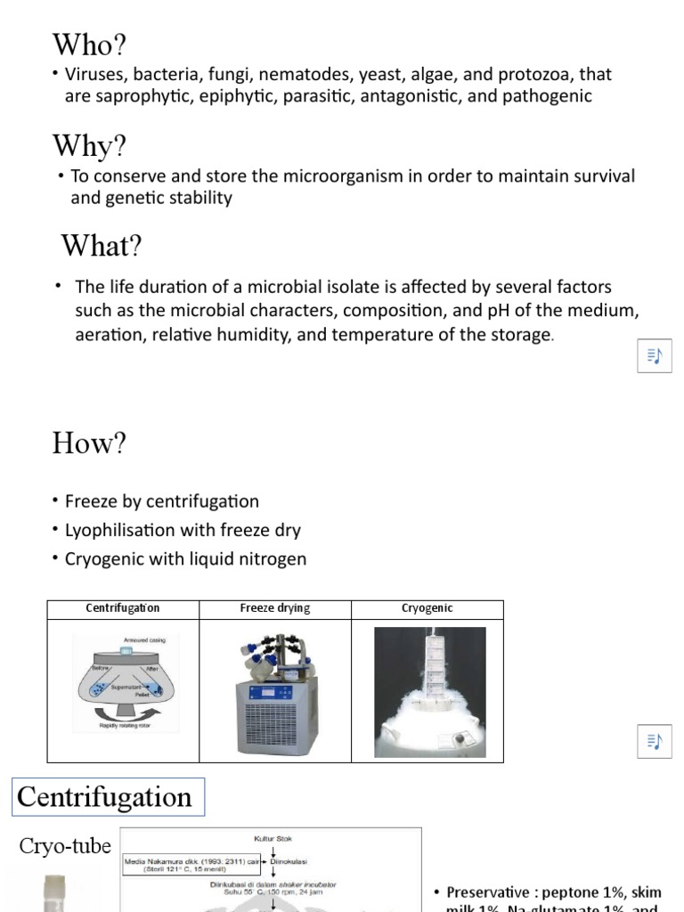Bacterial Lyophilization Techniques | PDF | Freeze Drying | Organisms