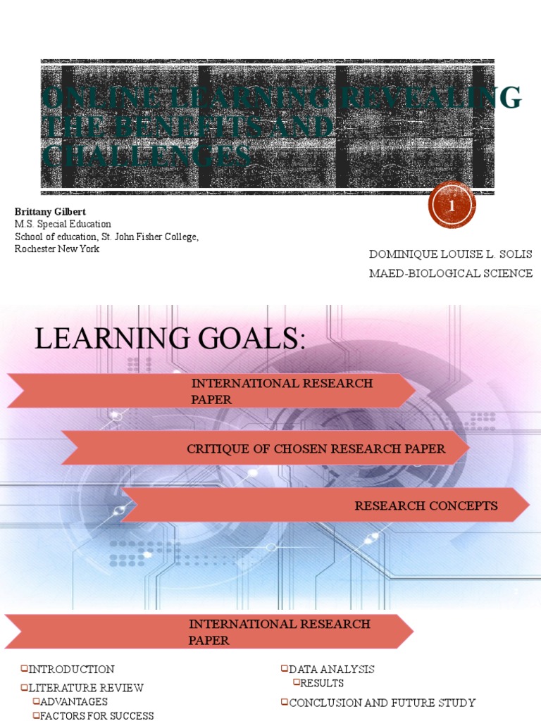 Online Learning Revealing The Benefits and Challenges | PDF ...