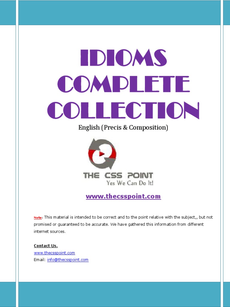Idioms Complete Collection | PDF
