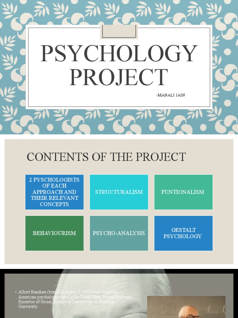 Psychology Project: - Manali Jain | PDF | Psychology | Psychotherapy