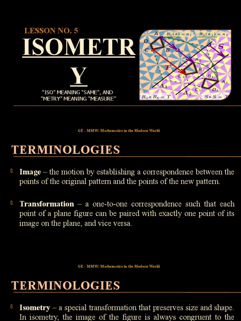 ISOMETRY | PDF | Cartesian Coordinate System | Shape